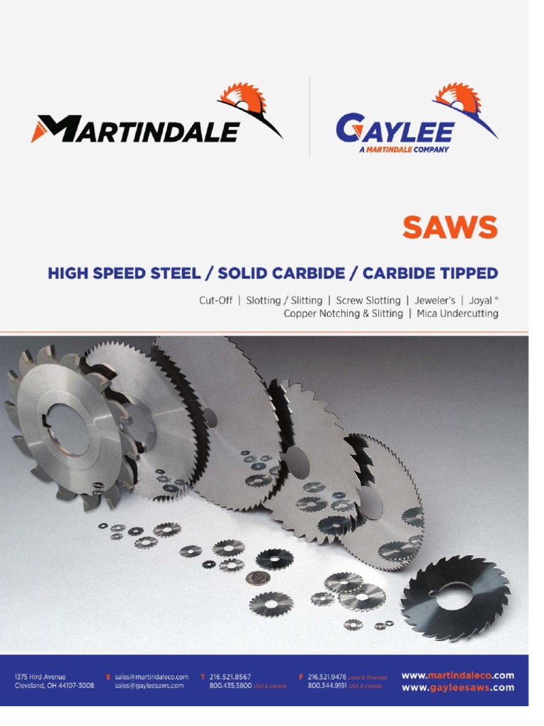 Martindale Saws | PDF | Building Materials | Crafts