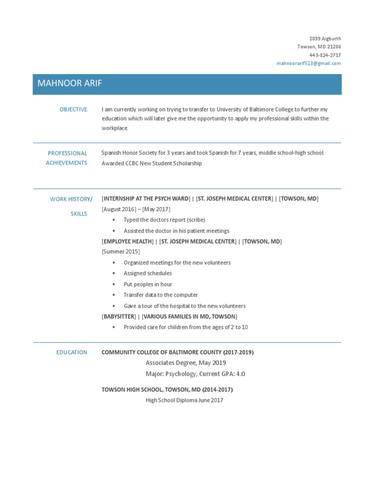 Mahnoor Resume Final | PDF