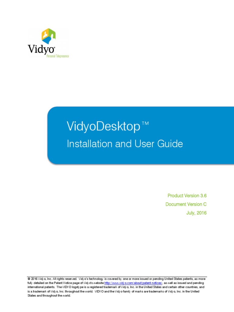 VidyoDesktop InstallandUserGuide 3.6-C | PDF | Proxy Server | Command ...