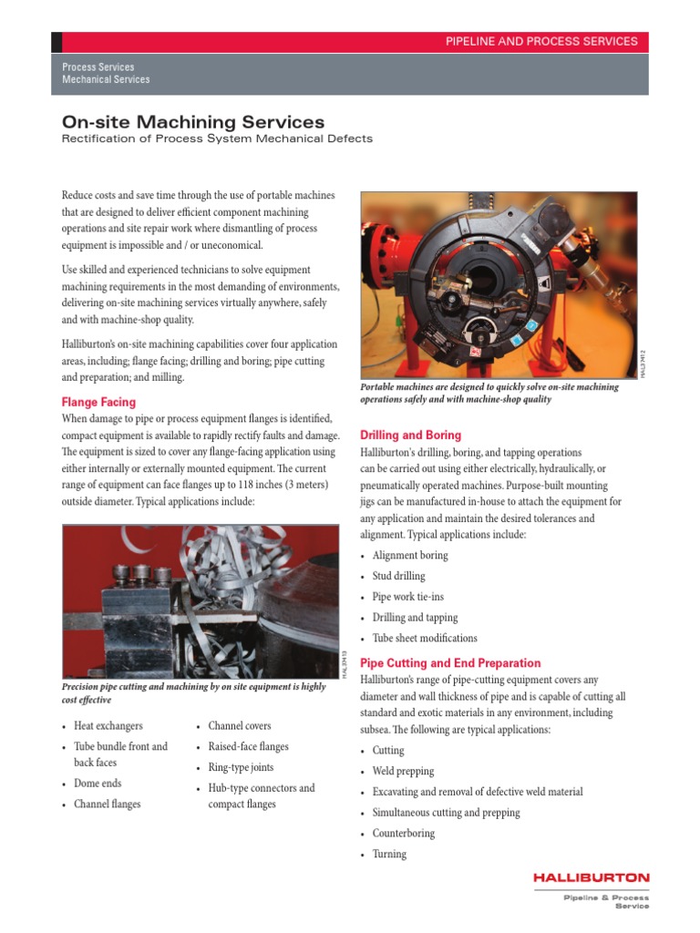 On-Site Machining Services: Rectification of Process System Mechanical ...