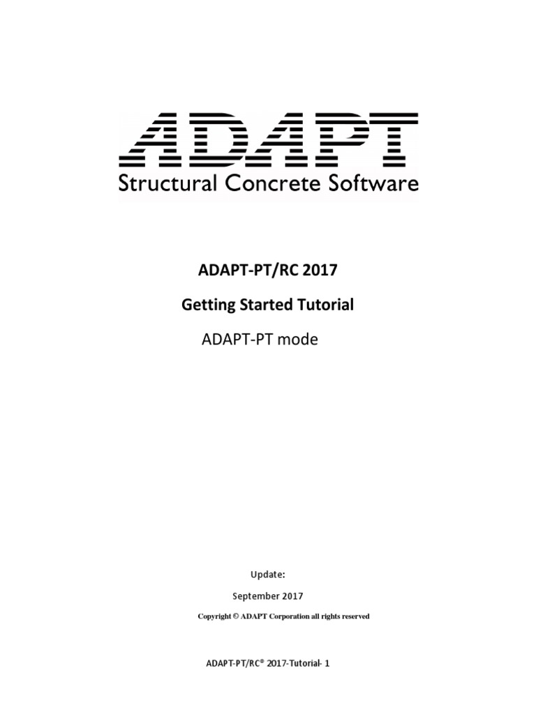 Adapt-Ptrc 2017 PT GSG | PDF | Prestressed Concrete | Strength Of Materials