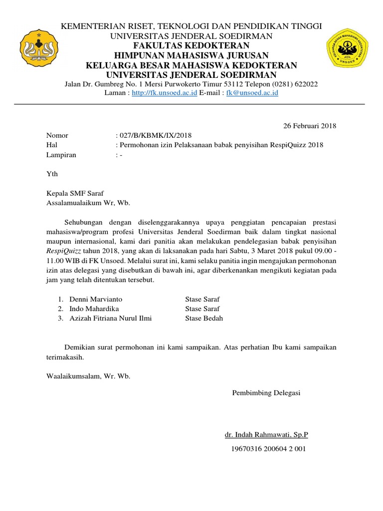 Format Surat Permohonan Izin | PDF