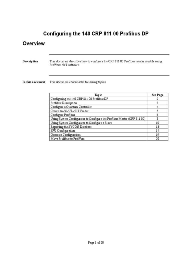 Setting Up Profibus With ProWORX NXT | PDF | Directory (Computing ...