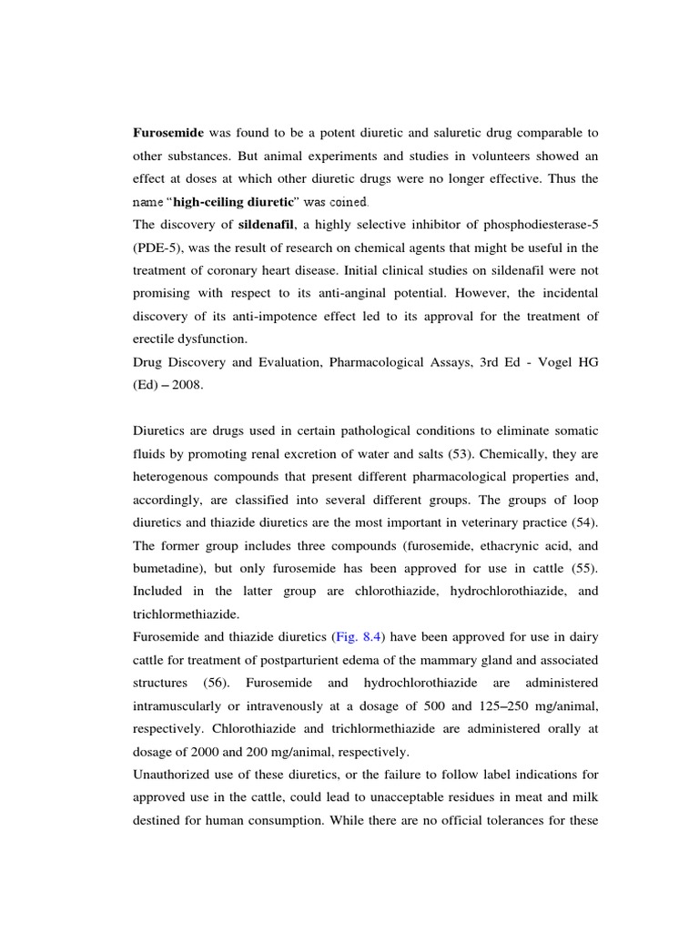 Furosemide Was Found To Be A Potent Diuretic and Saluretic Drug ...