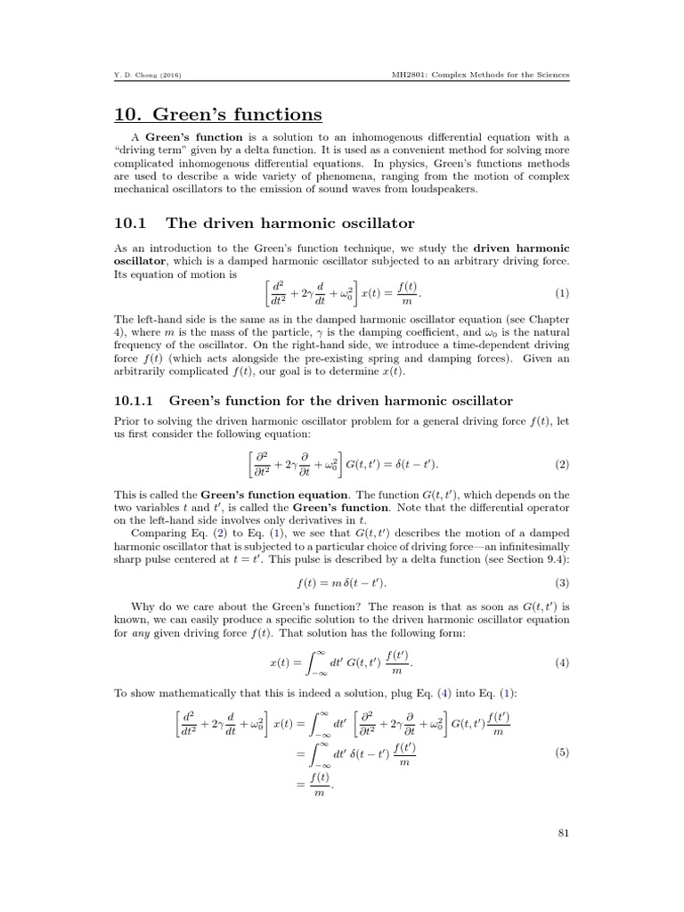 10 Greens Function | PDF | Green's Function | Waves