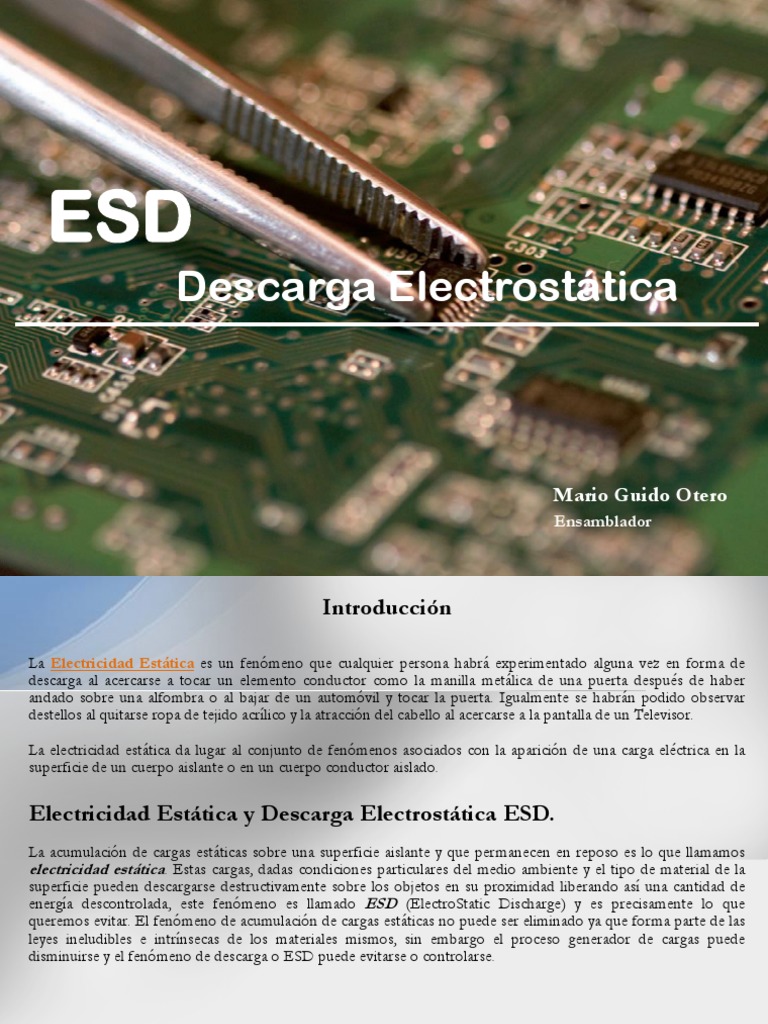 ESD Descarga Electrostatica | PDF | Descarga electrostática ...