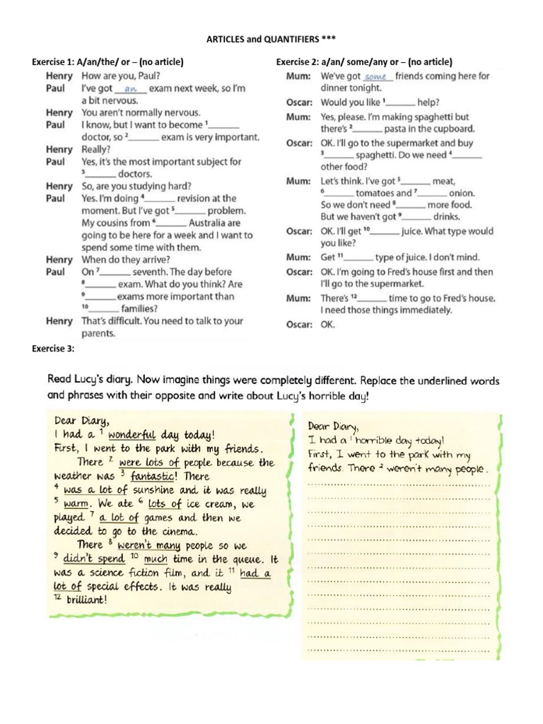 Articles and Quantifiers | PDF