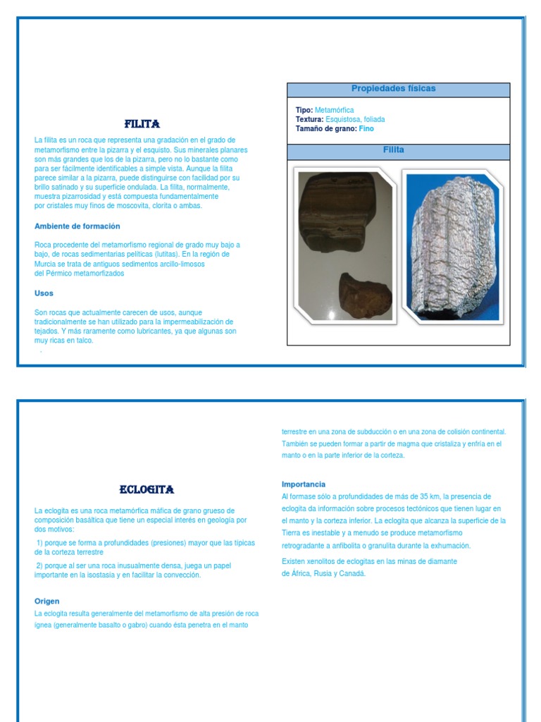 Hoja De Trabajo Sobre Rocas Metamórficas Rocas Clase 5 | PPT