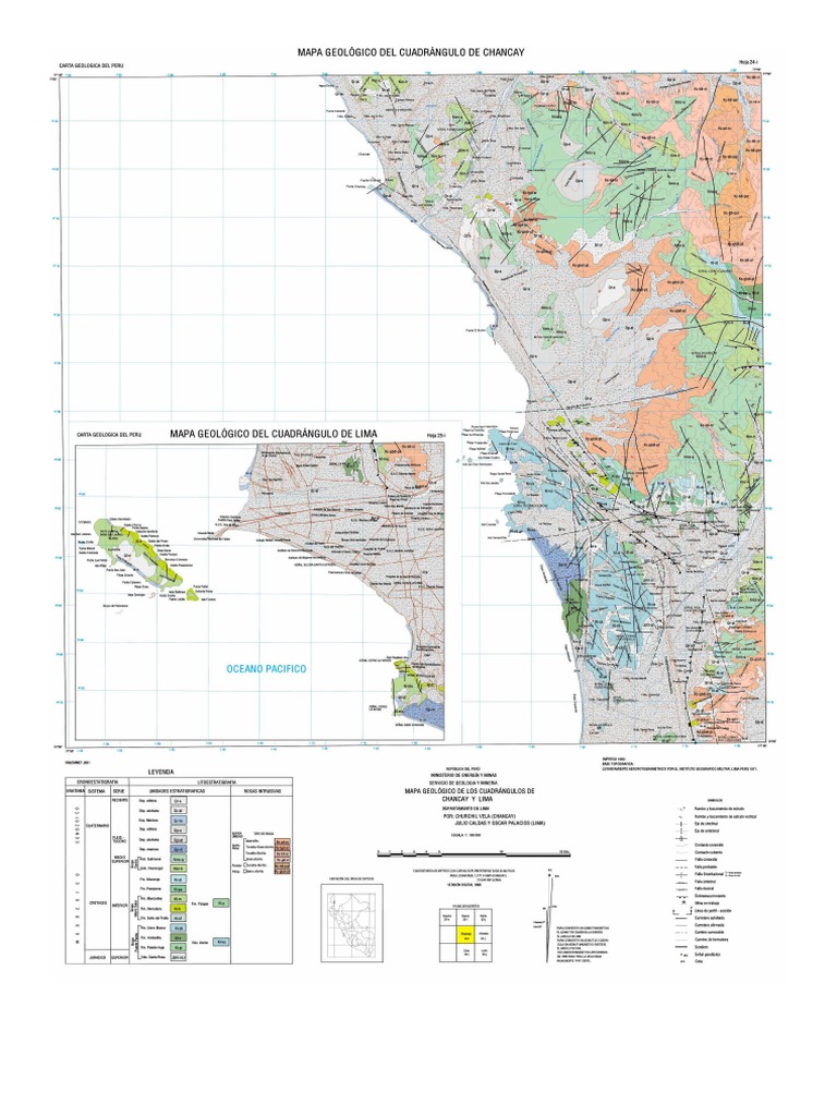 24-I - Mapa Geológico Del Cuadrángulo de Chancay | PDF