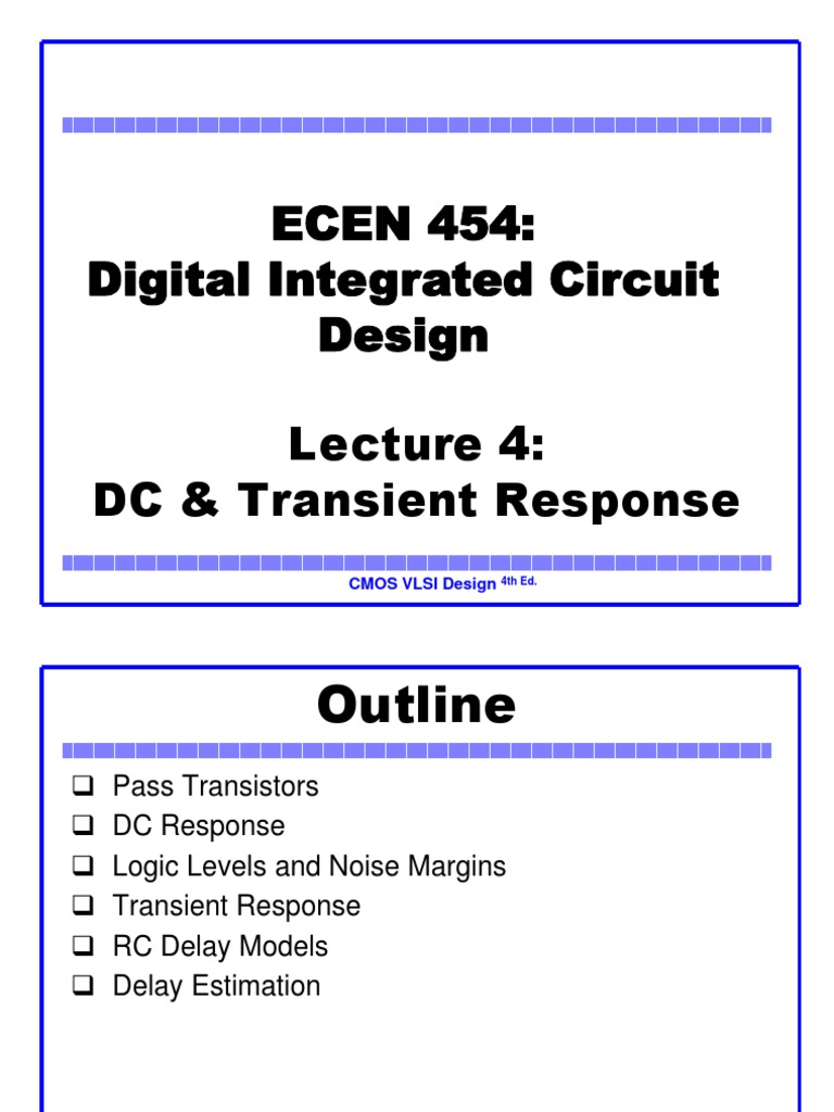 ECEN 454: Digital Integrated Circuit Design | PDF | Cmos | Mosfet