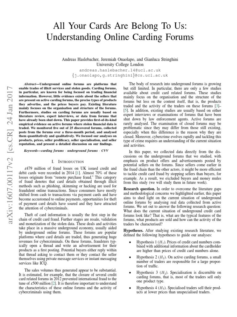 1607 00117 | PDF | Internet Forum | Financial Transaction