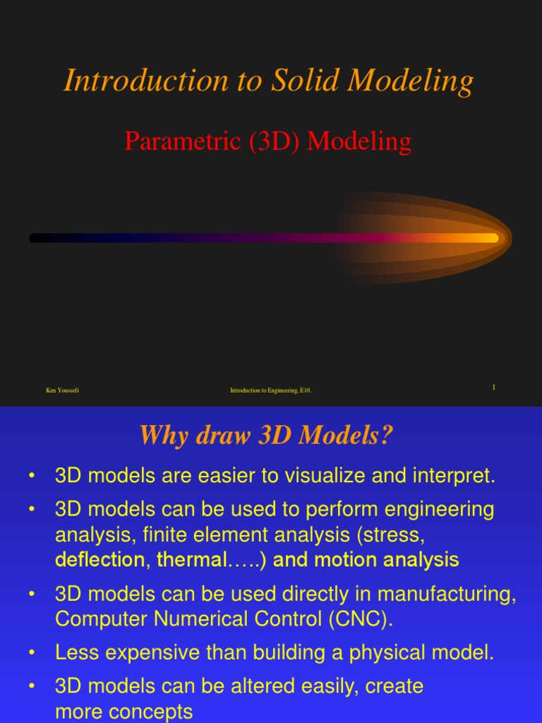 6-Intro Solid Modeling 3D-NC | PDF | Finite Element Method | 3 D ...