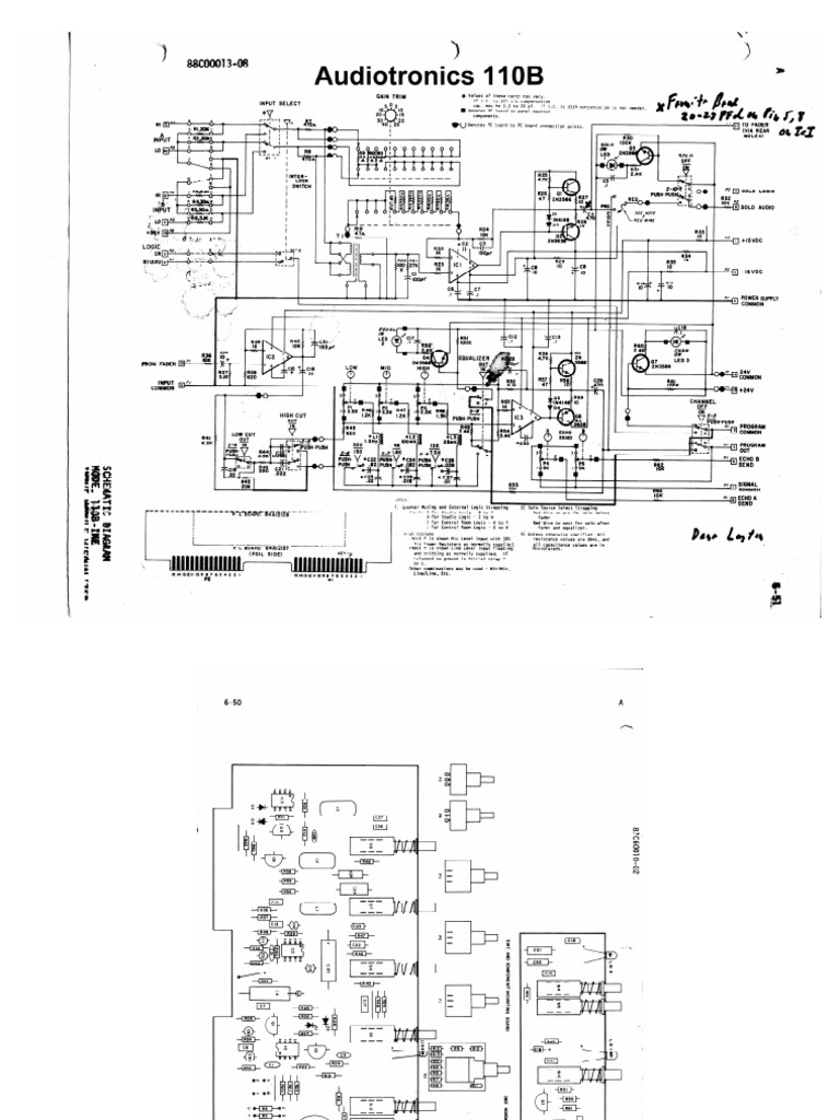 Auditronics 110b Schematic | PDF