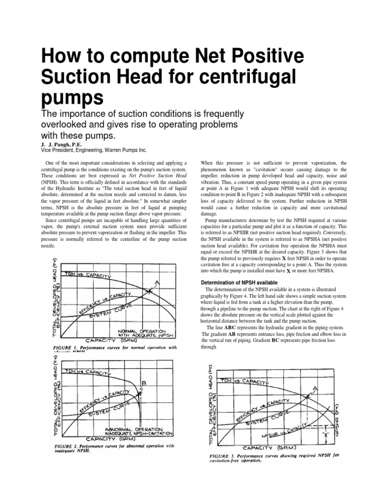 Npsh Old Pdf Pdf Pump Liquids