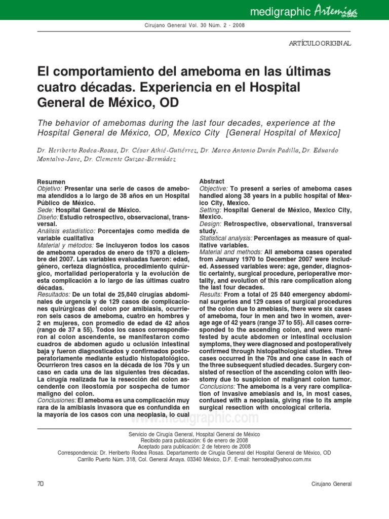 Ameboma | PDF | Especialidades Medicas | Gastroenterología