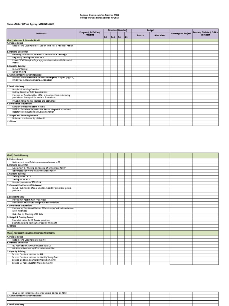 Unified WFP 2018 Form | Download Free PDF | Sexually Transmitted ...