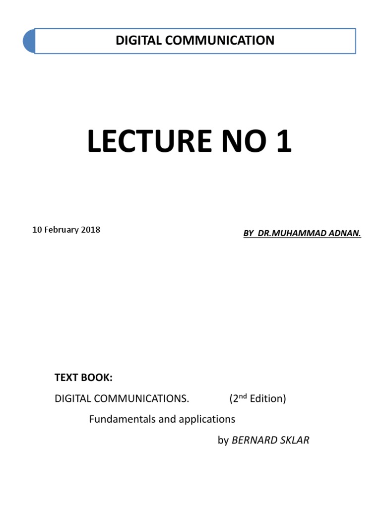 Chapter No.1 | PDF | Bandwidth (Signal Processing) | Spectral Density