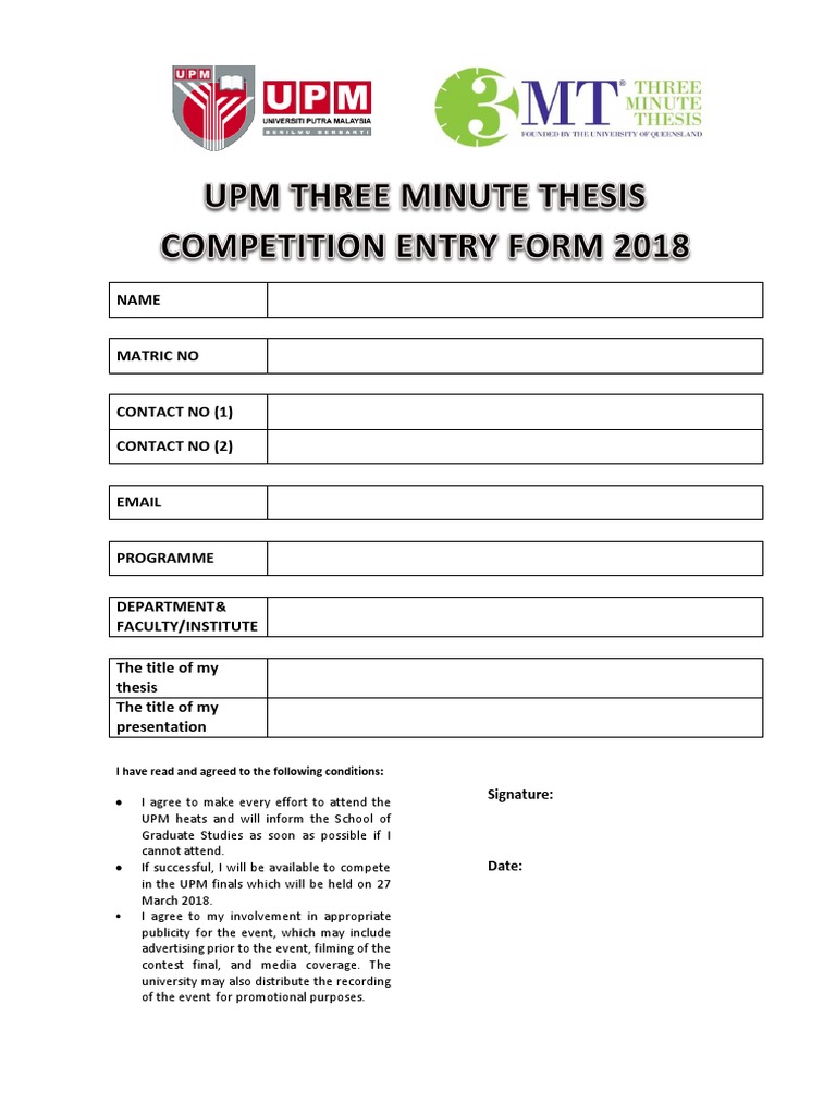 Competition Entry Form | PDF | Social Science