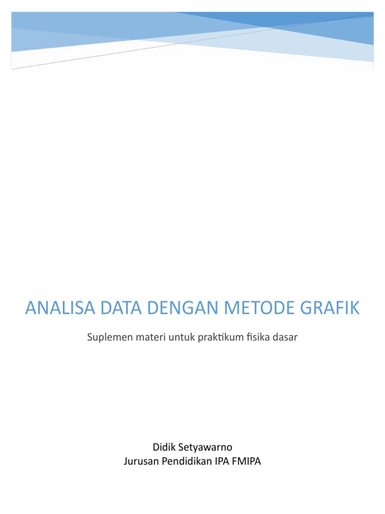 Analisis Data Dengan Metode Grafik | PDF