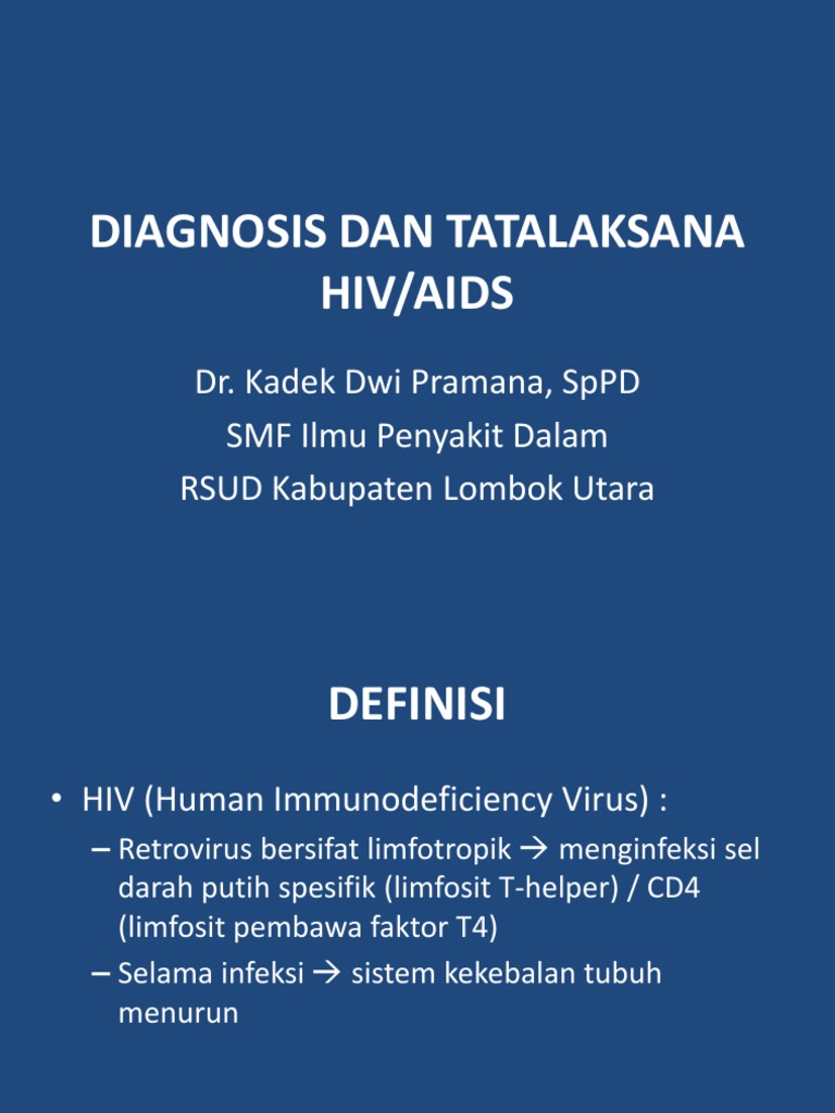 Diagnosis Dan Tatalaksana Hiv | PDF