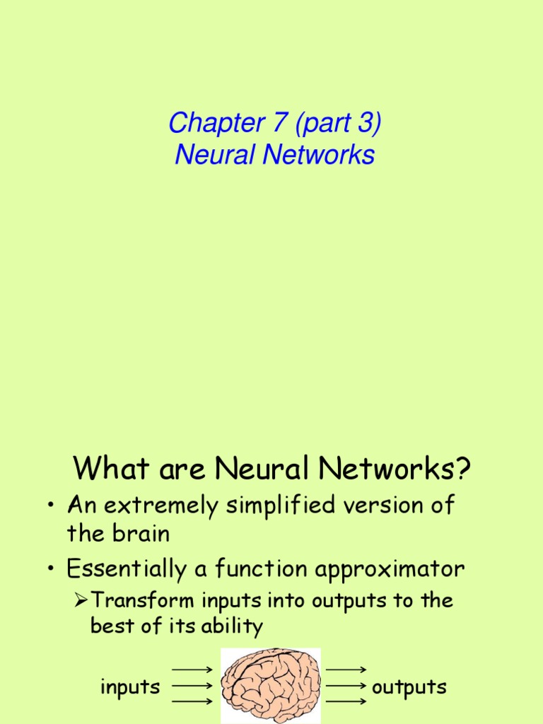 Chap 7 Neural Networks | PDF | Artificial Neural Network | Dependent And Independent Variables