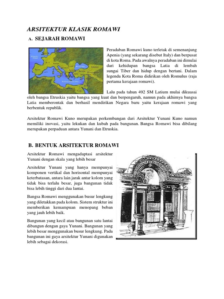 Arsitektur Klasik Romawi Kuno | PDF | Klasik