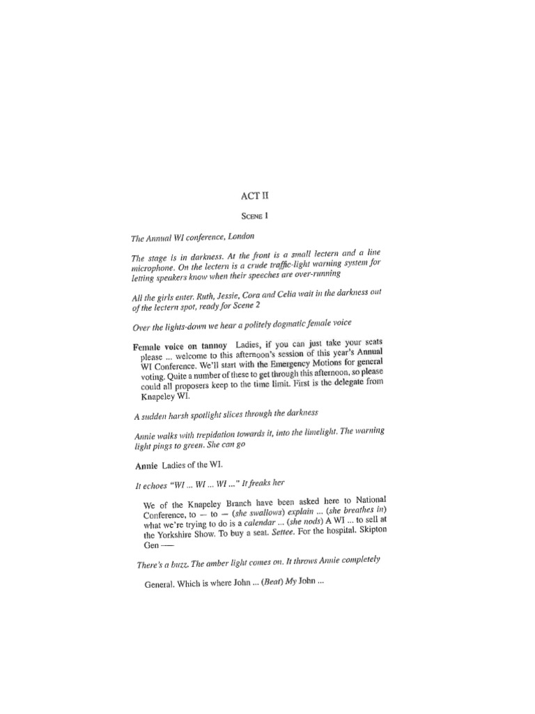 Calendar Girls Act II PDF | PDF