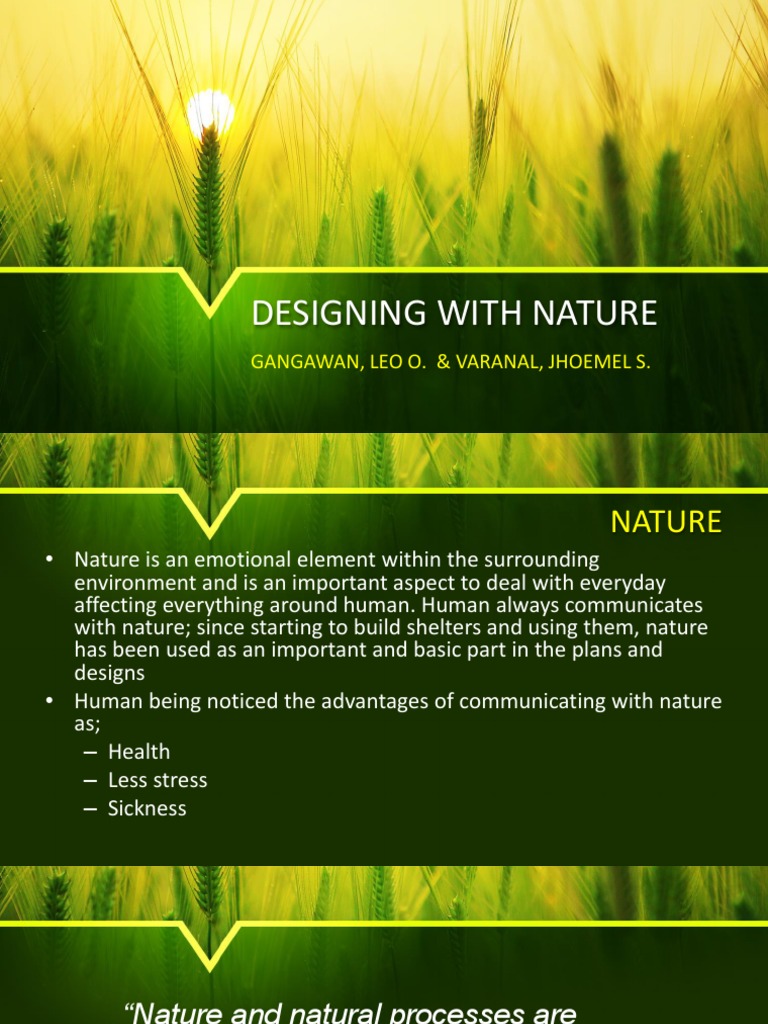 Designing With Nature | Download Free PDF | Green Building | Sustainability