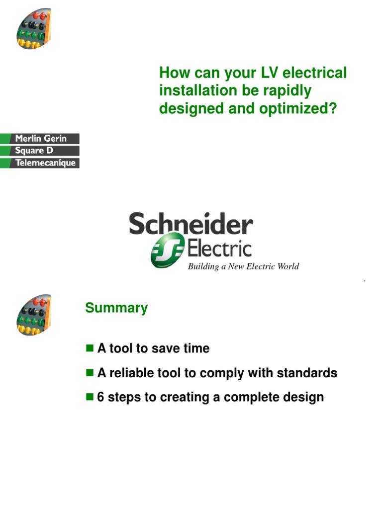 Ecodial How To Quickly Design and Optimize Your LV Electrical ...