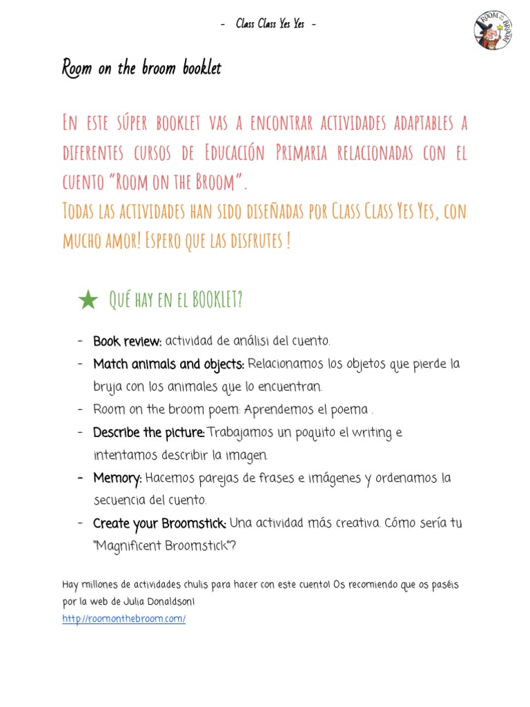 Room On The Broom Booklet | PDF