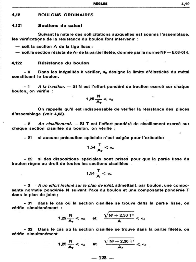Règles CM66 - Assemblage Boulonné | PDF | Vis de fixation | Résistance des matériaux