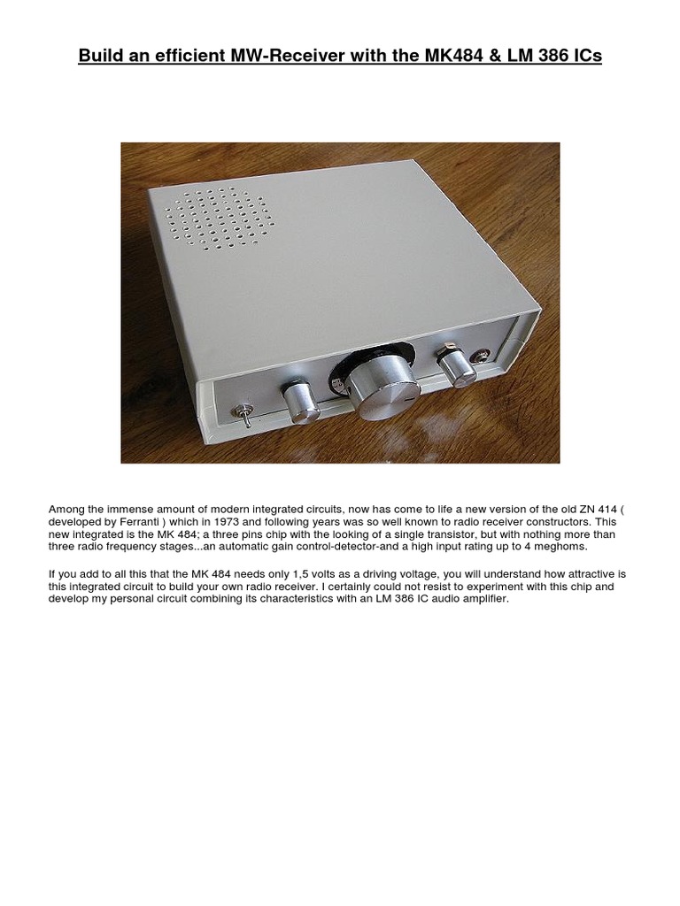 MK484 Receiver | PDF | Amplifier | Electronic Circuits