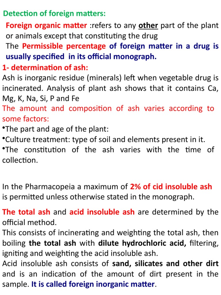 Foreign Organic Matter | PDF | Pesticide | Herbalism