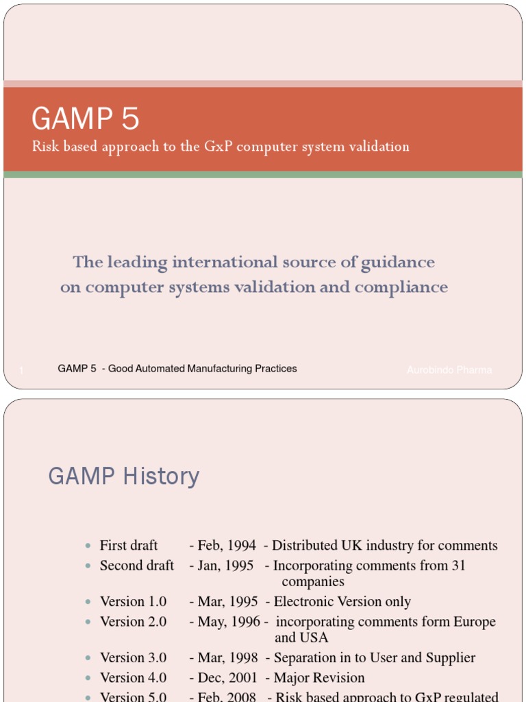 Gamp 5 | PDF | Product Lifecycle | Verification And Validation