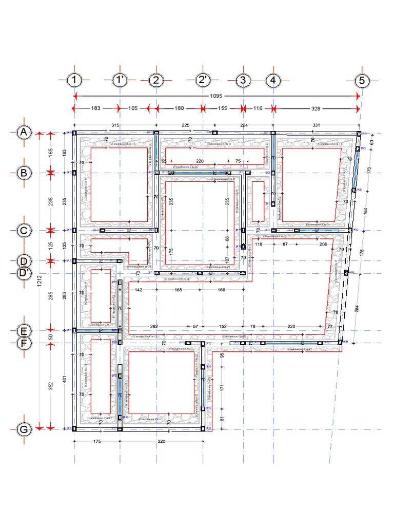 Ejemplo de Planta de Cimentacion de Mamposteria | PDF
