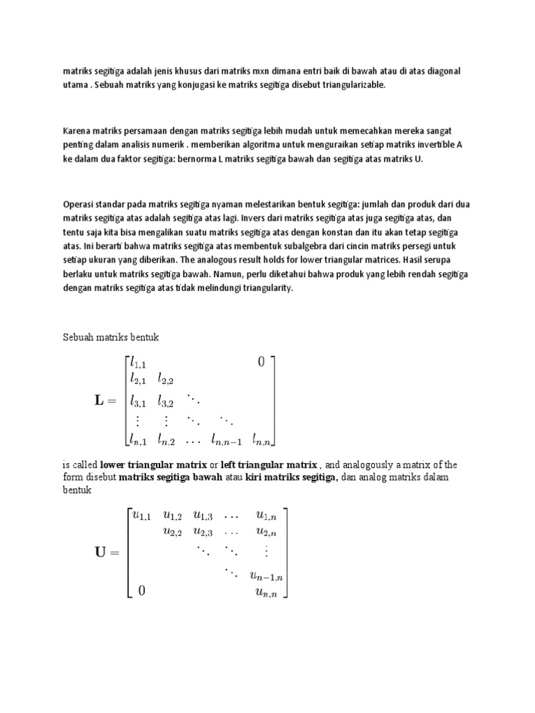 Matrix Segitiga | PDF