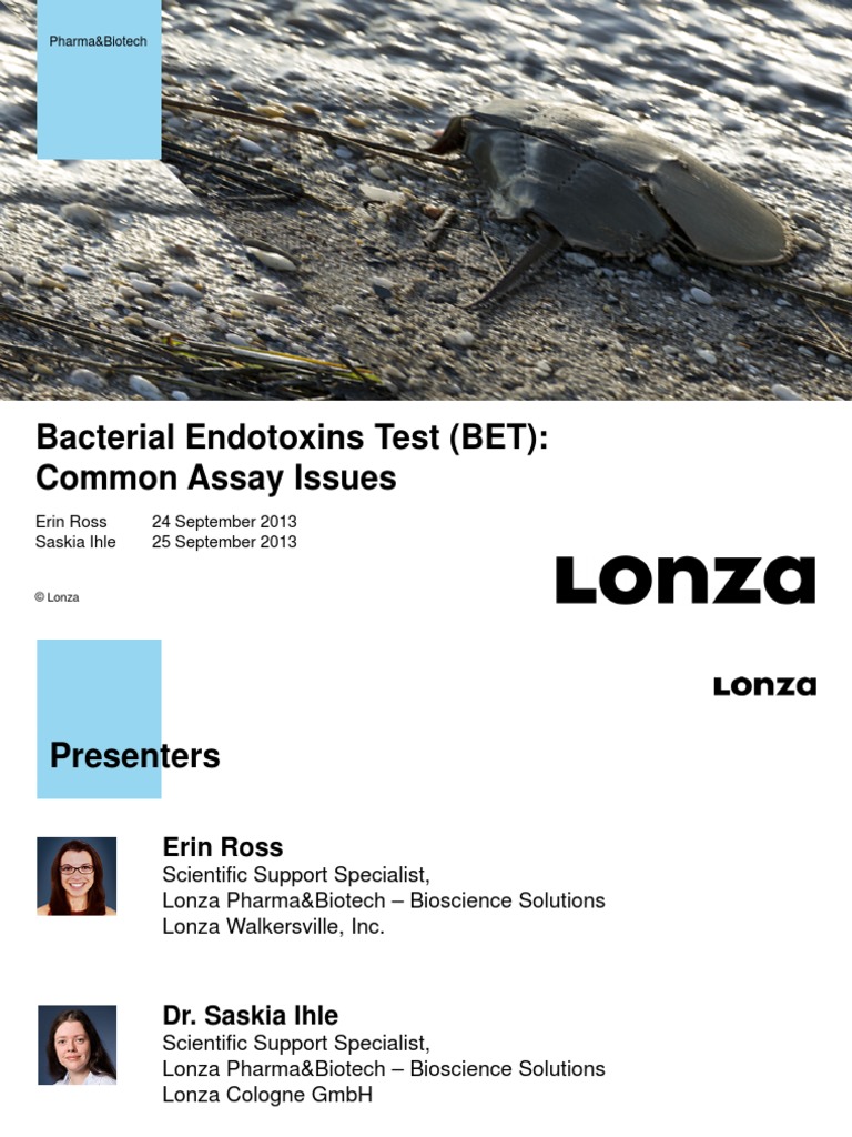 Webinar Presentation - Bacterial Endotoxins Test (BET) - Common Assay ...
