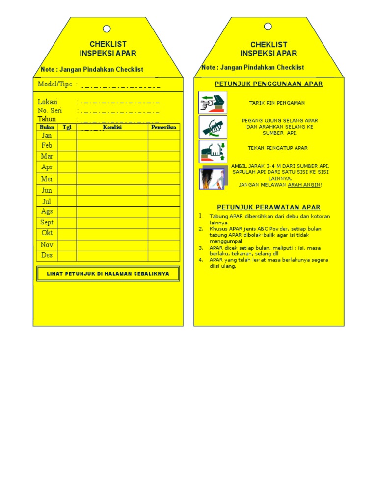 Sign Ceklist APAR | PDF