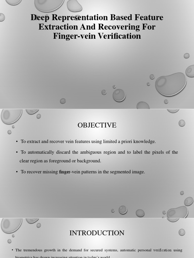 Deep Representation Based Feature Extraction and Recovering For Finger-Vein Veri Cation | PDF ...