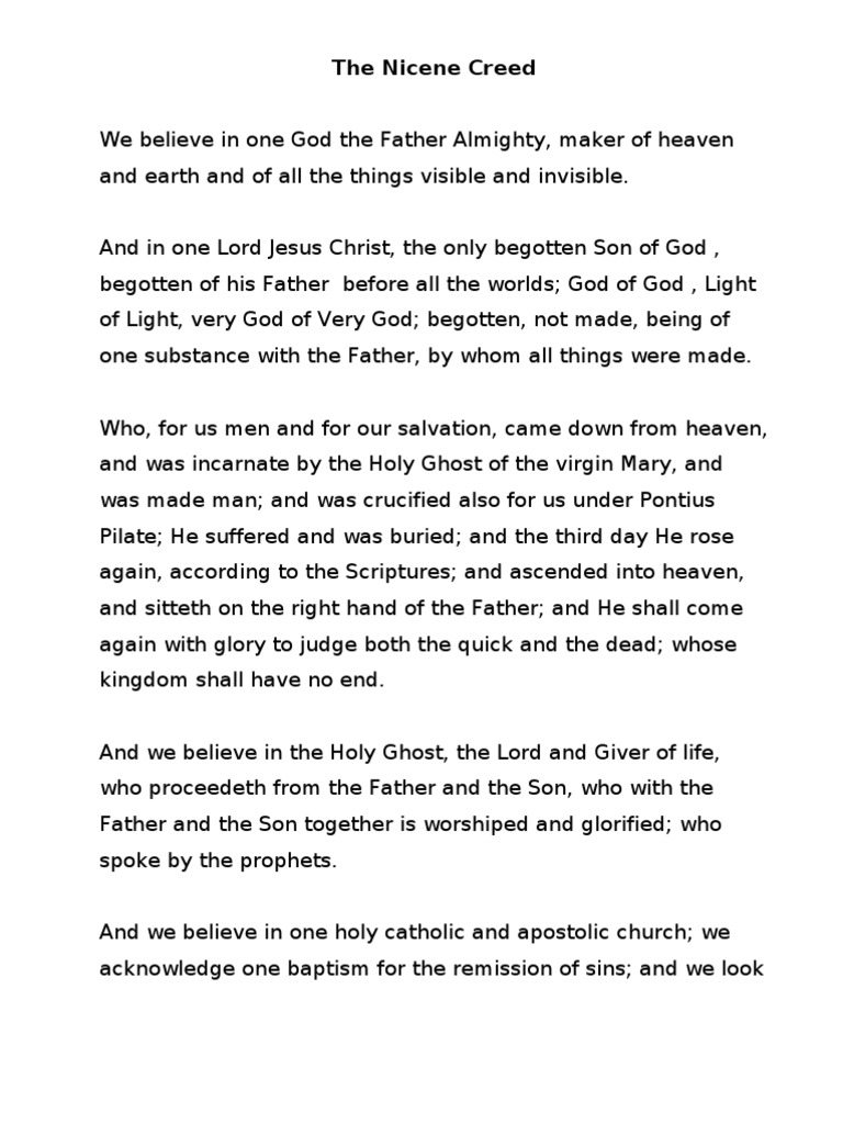 The Nicene Creed Explained | PDF | History