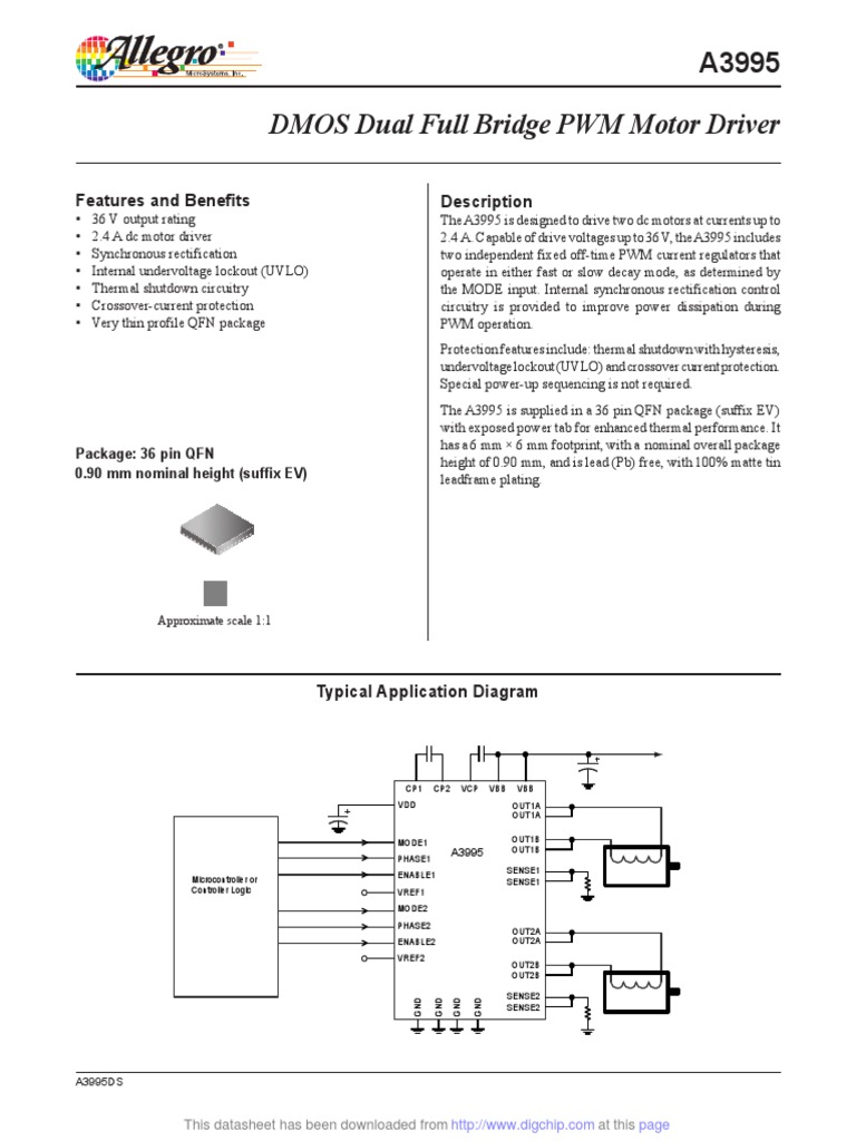 A3995 - PWM Motor Drive | PDF | Rectifier | Capacitor