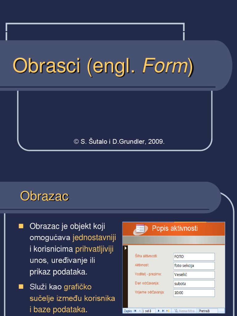 Access Obrazci | PDF