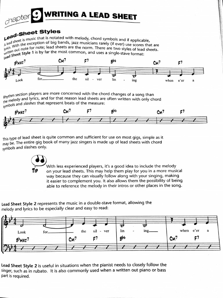 Writing A Lead Sheet | PDF