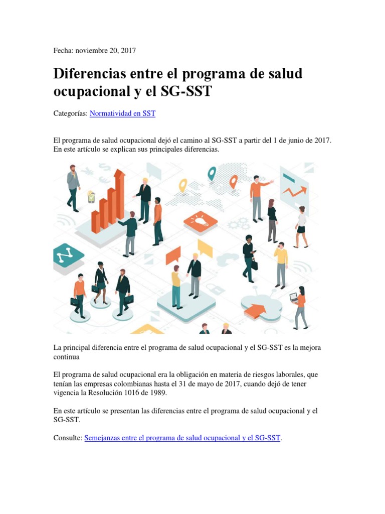 Diferencias PSO y SGSST | PDF | Bienestar | Medicina