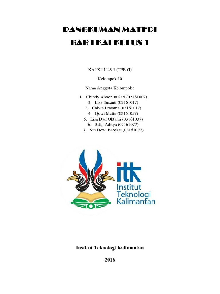 Rangkuman Kalkulus - Bab I Sistem Bil. Real | PDF