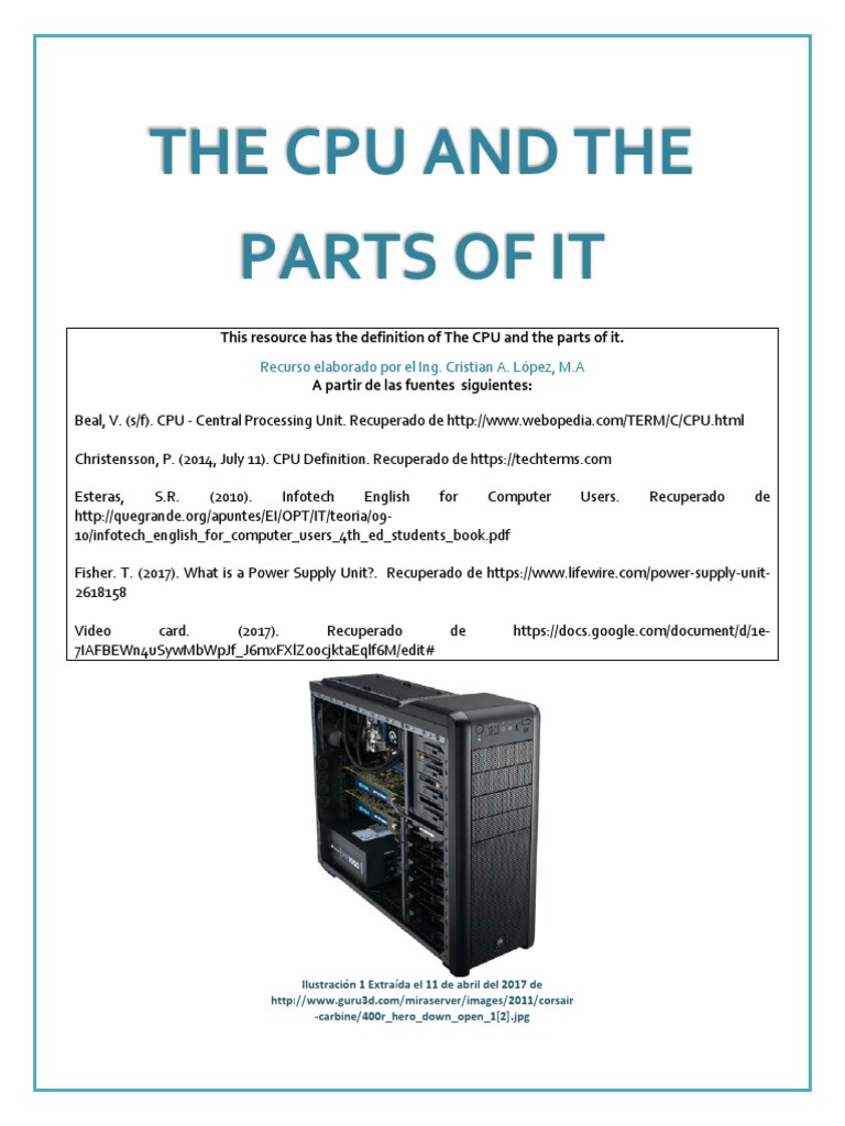 The CPU and Its Parts | PDF | Central Processing Unit | Usb