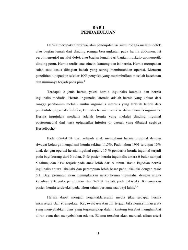 Laporan Kasus Hernia Inguinalis | PDF