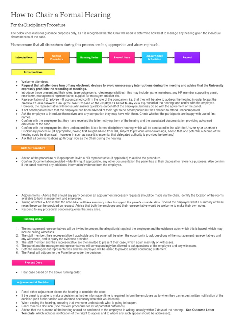 Formal Hearing Procedure | PDF | Witness | Public Law