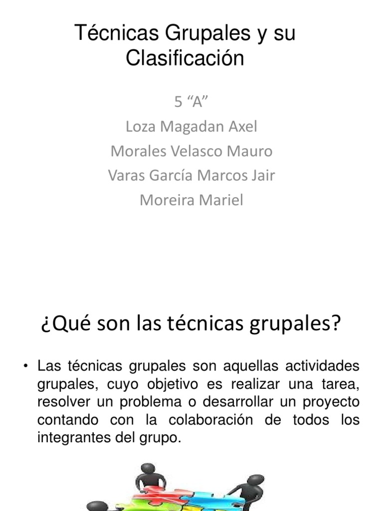 Técnicas Grupales y Su Clasificación | PDF | Conocimiento | Aprendizaje