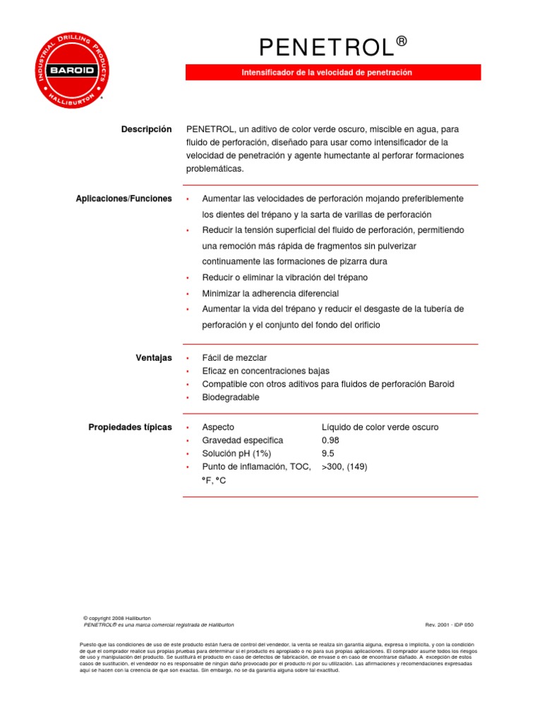 Penetrol SP | PDF | Science | Ingeniería